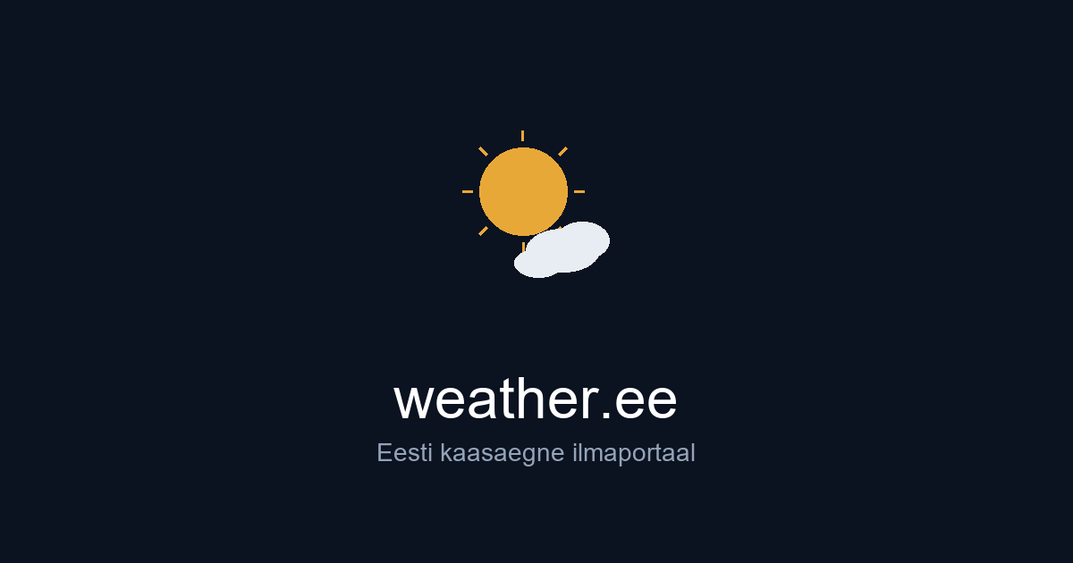 Marine weather Estonia – waves, wind & temp | weather.ee